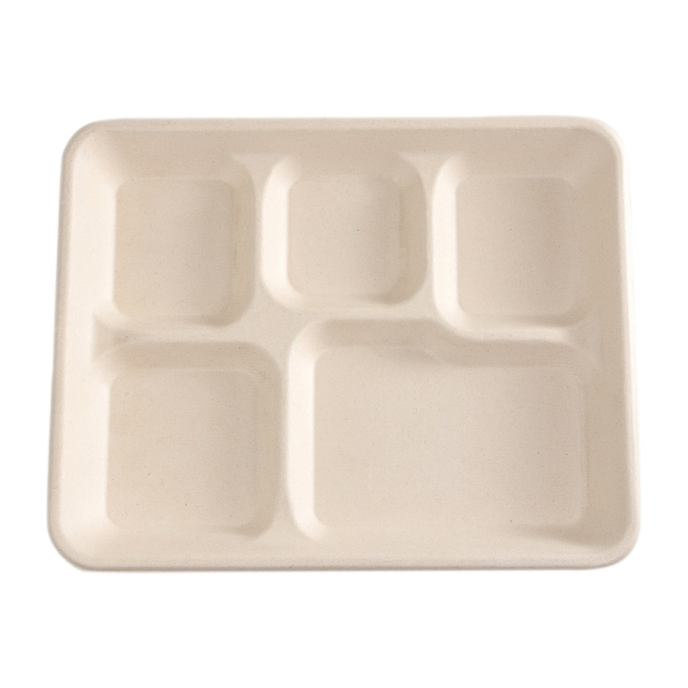 Molded Fiber NPFA 5 Compartment Trays, 4/125 – PrimeWare by AmerCareRoyal